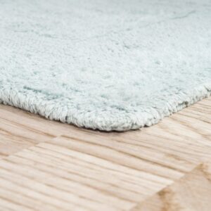 Cotton Bath Mat Set- 2 Piece 100 Percent Cotton Mats- Reversible, Soft, Absorbent and Machine Washable Bathroom Rugs By Lavish Home (Seafoam)