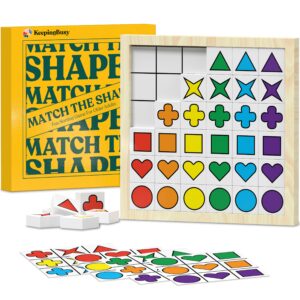 keeping busy match the shapes wooden game for older adults with dementia - matching pairs board game - cognitive games for elderly - engaging alzheimers and dementia activities for seniors