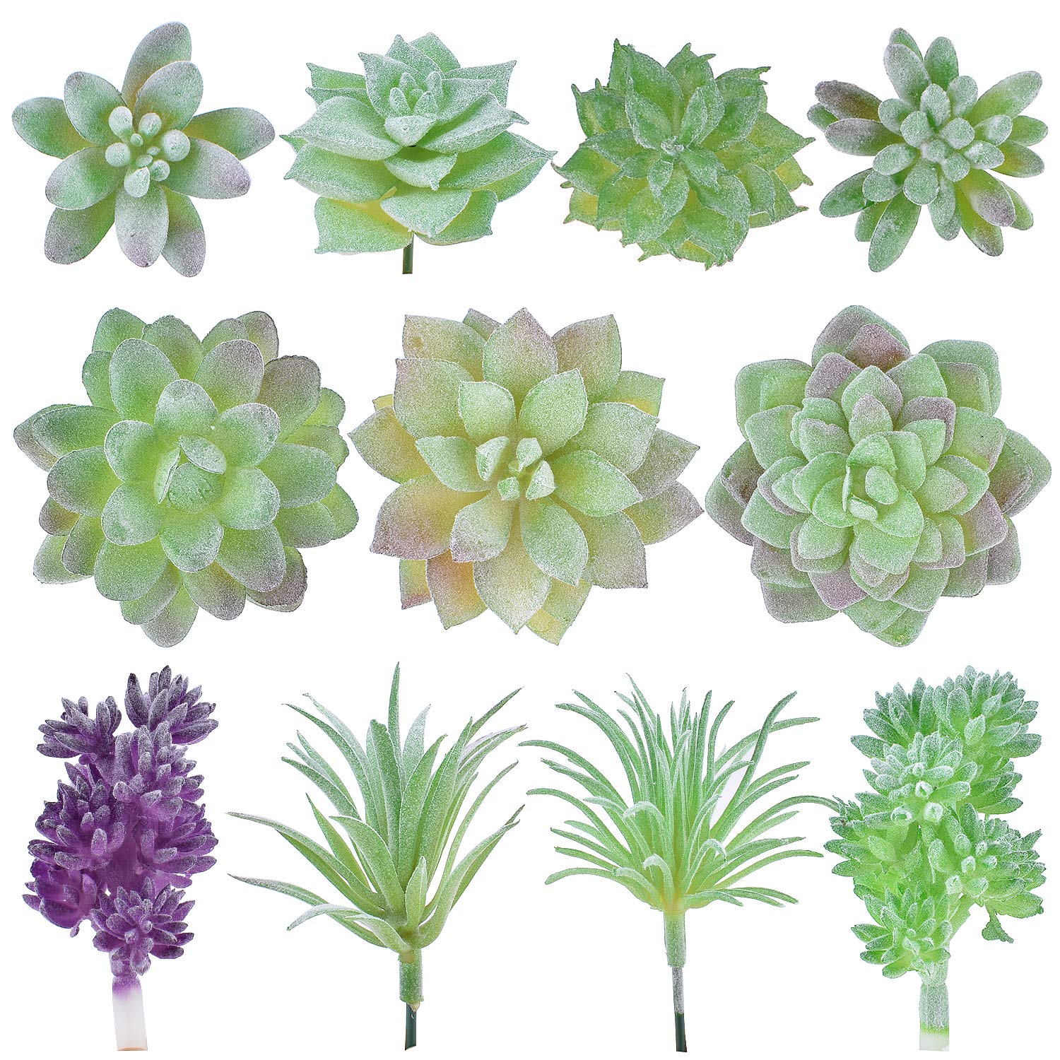 EaSinESS 11 Pcs Artificial Succulent Plants Unpotted Assorted Faux Succulent Fake Succulent Picks for Floral Arrangement Home Decoration