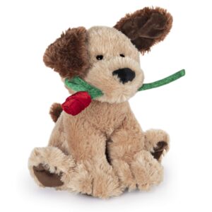 GUND Deangelo Valentine's Day Dog Holding Red Rose Stuffed Animal Plush