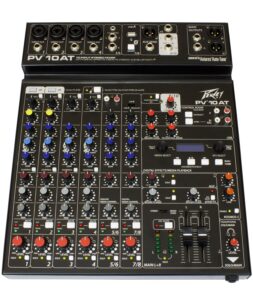 peavey pv 10 at 10 channel compact mixer with bluetooth and antares auto-tune