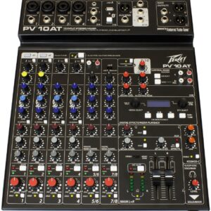 Peavey PV 10 AT 10 Channel Compact Mixer with Bluetooth and Antares Auto-Tune