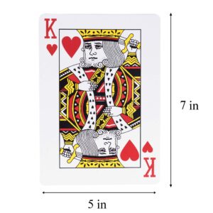 Super Z Outlet Giant Jumbo Deck of Big Playing Cards Fun Full Poker Game Set - Measures 5" x 7"