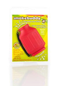 smoke buddy jr. personal air purifier cleaner filter removes odor - red