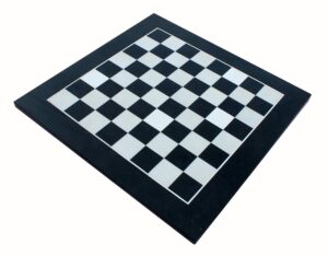 stonkraft collectible white natural stone & black marble chess board without pieces pawns - decorative stone chess - home decor - 12" inches