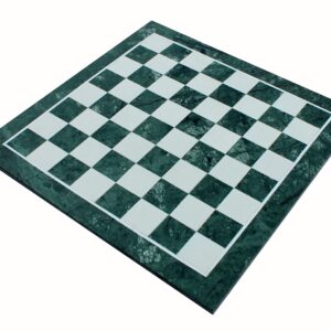 StonKraft Collectible Green Marble Stone Chess Board Without Pieces Pawns - Decorative Stone Chess - Home Décor - 20" Inches