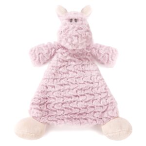 harlow hippo lavender children's plush rattle blankie