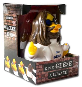 celebriducks - give geese a chance - floating rubber ducks - collectible bath toy gift for kids & adults of all ages