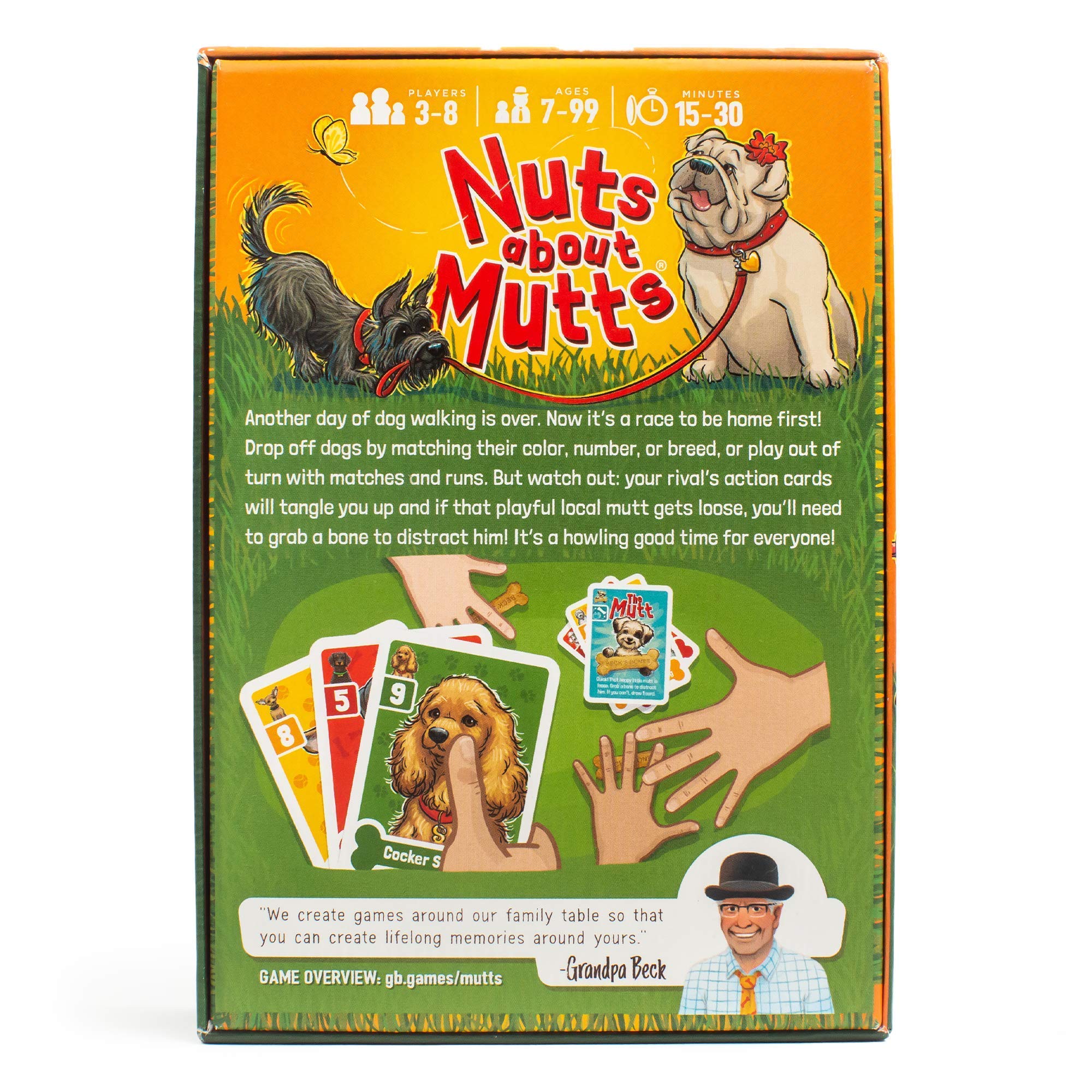 Grandpa Beck's Games Nuts About Mutts - Family-Friendly Hand-Elimination Card Game - for Kids, Teens, and Adults - from The Creators of Cover Your Assets - 3-8 Players, Ages 7+