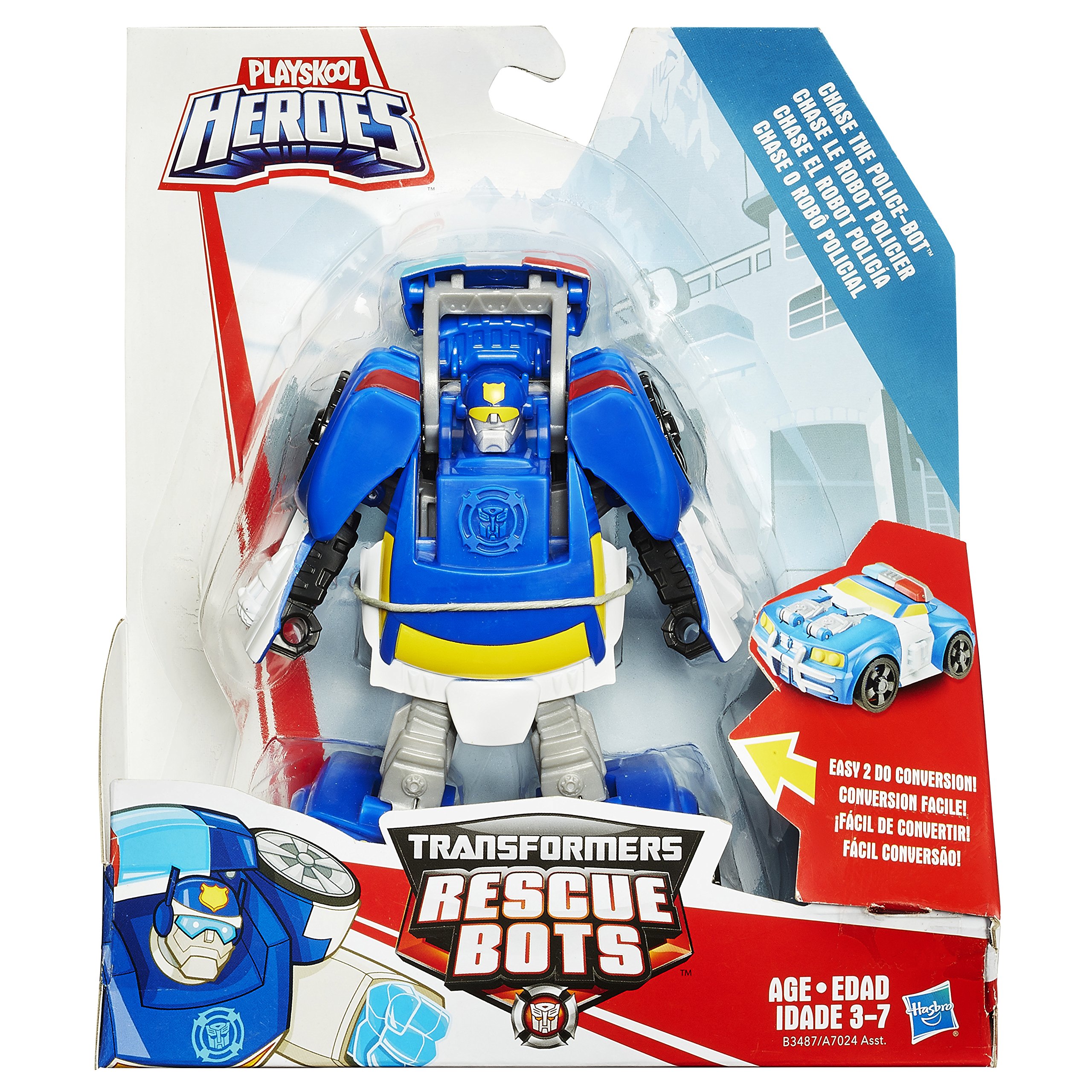 Playskool Heroes Transformers Rescue Bots Rescan Chase The Police Bot Action Figure