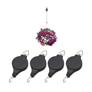 lamps retractable plant roll, adjustable robust hooks for hanging, ornamental plant hangers for the home, garden, hanging basket, flower baskets and bird house (size : 5pcs)