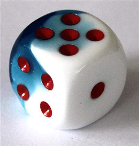 Chessex Dice D6 Sets: Gemini Astral Blue/White/Red - 12Mm 6 Sided Die (36) Block of Dice