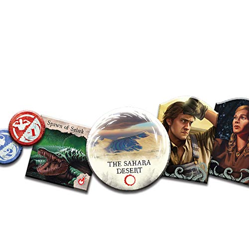 Eldritch Horror Under the Pyramids Board Game EXPANSION | Mystery Game | Cooperative Board Game for Adults and Family | Ages 14+ | 1-8 Players | Avg. Playtime 2-4 Hours | Made by Fantasy Flight Games