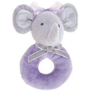 stephen joseph, baby soft plush ring rattle, elephant