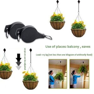 Lamps Retractable Plant Roll, Adjustable Robust Hooks for Hanging, Ornamental Plant Hangers for The Home, Garden, Hanging Basket, Flower Baskets and Bird House (Size : 5pcs)