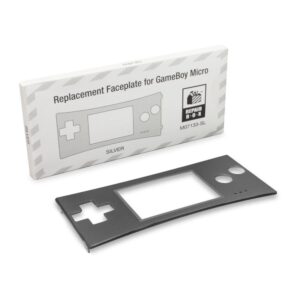 game boy micro replacement faceplate (silver)