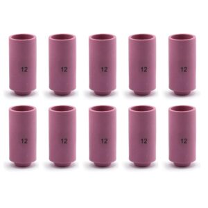 weldingcity 10-pk alumina ceramic cup 10n44 (#12, 3/4") for tig welding torch 17, 18 and 26 series from weldcraft lincoln miller esab ck