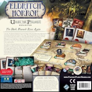 Eldritch Horror Under the Pyramids Board Game EXPANSION | Mystery Game | Cooperative Board Game for Adults and Family | Ages 14+ | 1-8 Players | Avg. Playtime 2-4 Hours | Made by Fantasy Flight Games