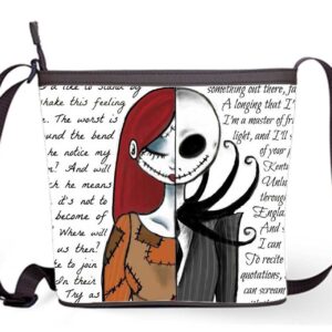 Female fabric Popular Shoulder Bags Crossbody Bags Sling Bag with The Nightmare Before Christmas Print