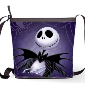 Fashion Casual and Popular Female Sling Bag Crossbody Bag Shoulder Bag with Jack and Sally Print