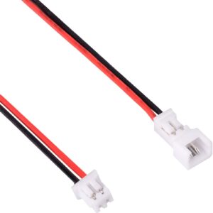 Letool 30 Pairs JST 1.25mm 2 Pin Micro Male Female Connector Plug with Red Black Wire Cable 80mm