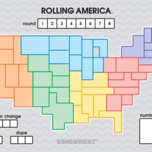 Gamewright Rolling America, The Star Spangled Dice Action Game Multi-colored, 5",96 months to 192 months