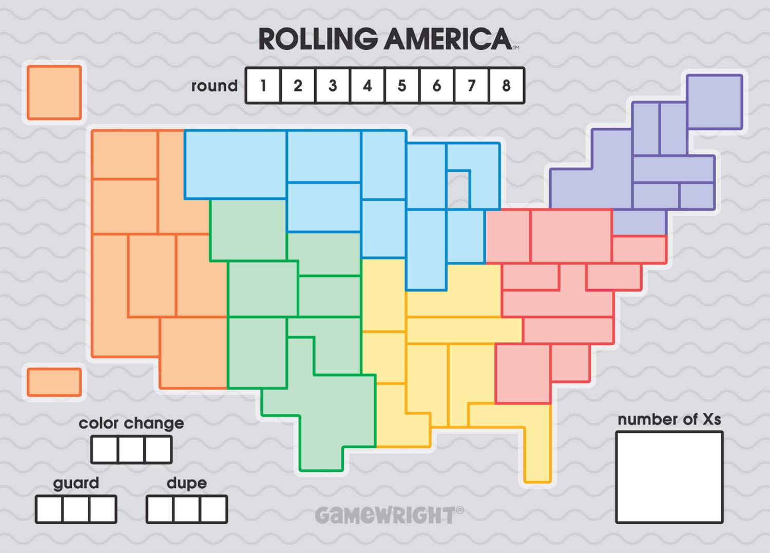 Gamewright Rolling America, The Star Spangled Dice Action Game Multi-colored, 5",96 months to 192 months