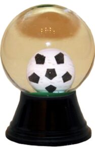 alexander taron importer pr1140 perzy snowglobe, mini soccer ball-1.5" h w x 1" d, brown