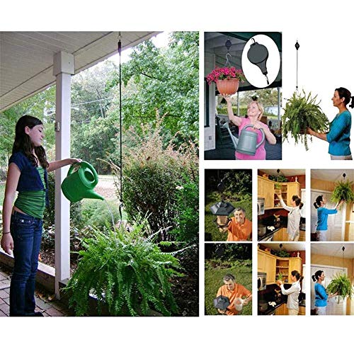 Lamps Retractable Plant Roll, Adjustable Robust Hooks for Hanging, Ornamental Plant Hangers for The Home, Garden, Hanging Basket, Flower Baskets and Bird House (Size : 5pcs)