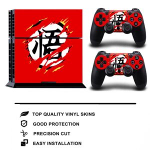 PS4 Designer Skin Game Console System p 2 Controller Decal Vinyl Protective Covers Stickers f Sony Playstation 4 - Dragon Ball Z Battle Super Saiyan 5 God Son Goku DBZ Heroes Fan