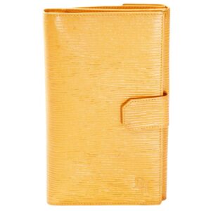 david hampton oak grain leather slim clutch wallet straw