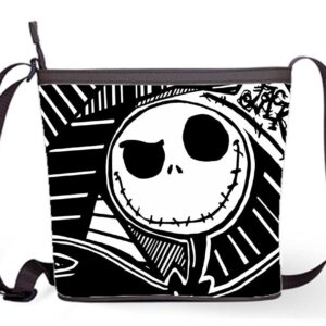 Popular Lady Women Shouder Bag Cross Body Bag Soulder Bag with Jack Skellington Print.