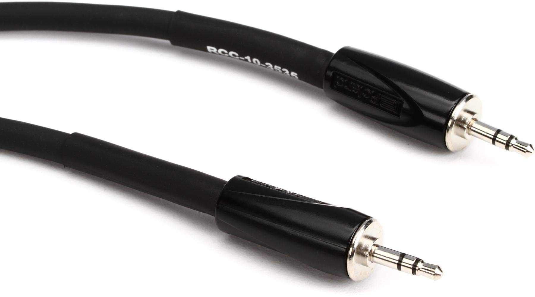 Roland Black Series Interconnect Cable, 3.5mm TRS to 3.5mm TRS, Balanced, 10-Feet