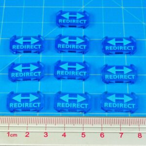 LITKO Armada Tokens | Compatible with Star Wars: Armada | Defense | Objective | Command | 10 Pack (Redirect, Fluorescent Blue)