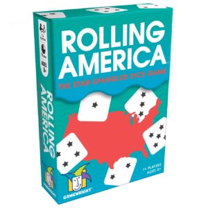 Gamewright Rolling America, The Star Spangled Dice Action Game Multi-colored, 5",96 months to 192 months