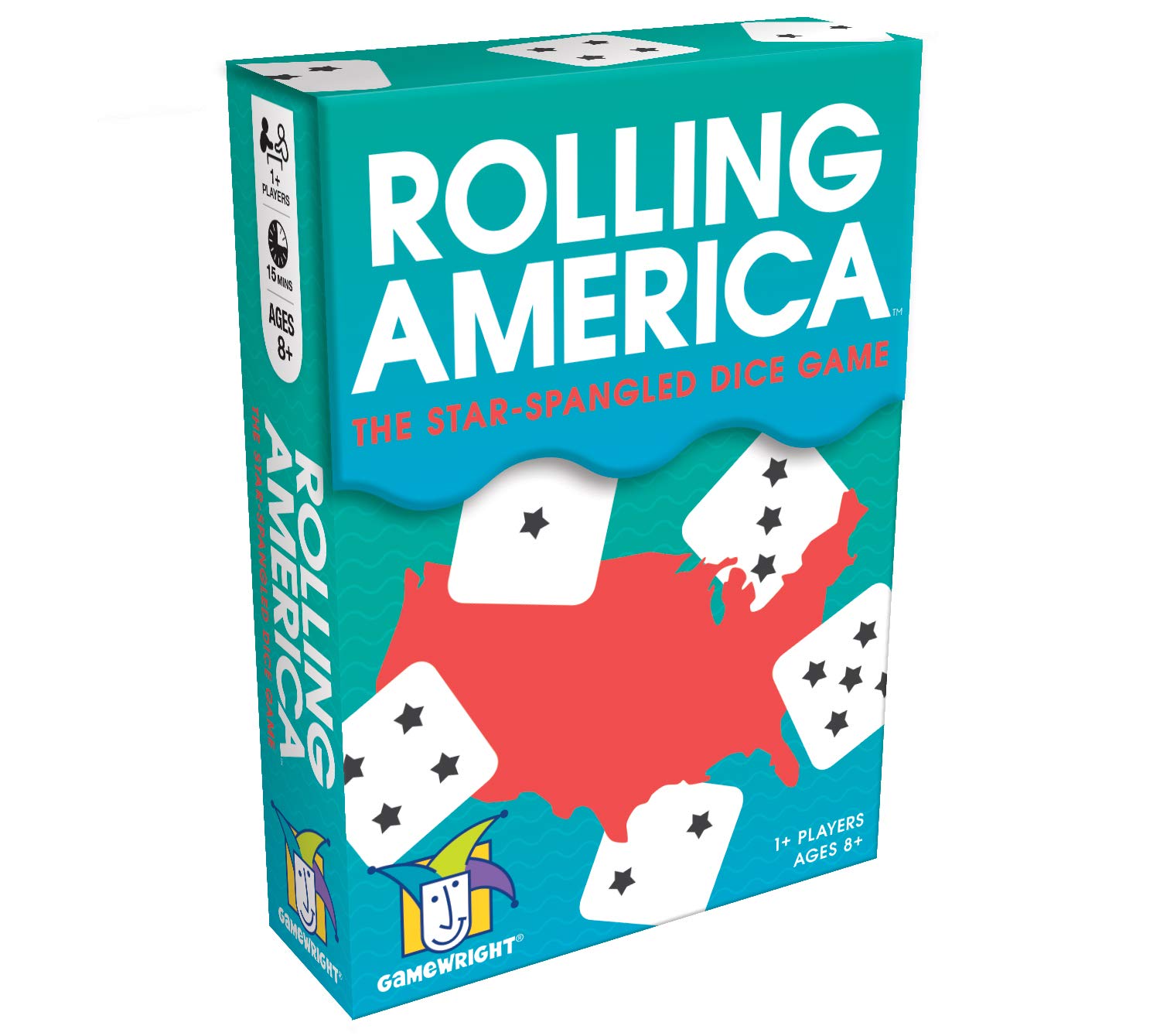 Gamewright Rolling America, The Star Spangled Dice Action Game Multi-colored, 5",96 months to 192 months