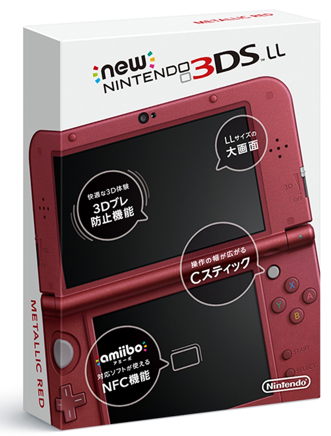 New Nintendo 3dsll Metallic Red