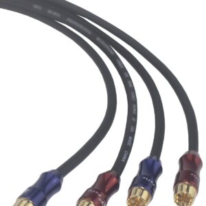 VKheroKV [Wv-rcato2/rcakite-05] RCA Stereo Plug Male to Dual RCA Stereo Plug Male 1 Input 2 Output Stereo Audio Splitter Cable/Gold Plated Plug / 4n OFC Pure Copper Wire (1.5FT(50CM))