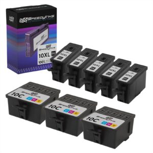 speedy inks compatible ink cartridge replacement for kodak #10b & kodak #10c (5 black, 3 color, 8-pack) compatible with kodak esp 3 3250 5 5210 5250 7 7250 9 9250 office 6150 hero 6.1 7