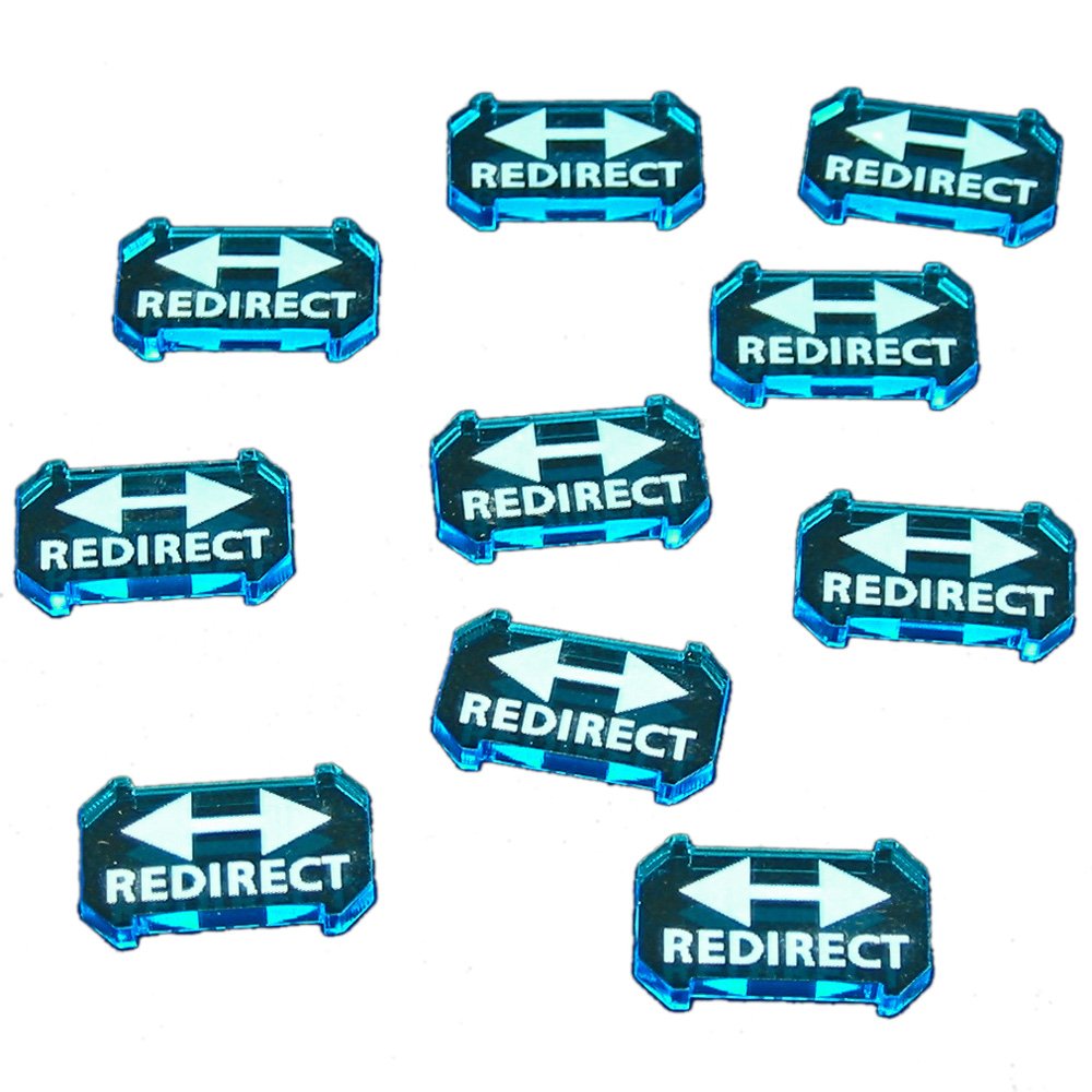 LITKO Armada Tokens | Compatible with Star Wars: Armada | Defense | Objective | Command | 10 Pack (Redirect, Fluorescent Blue)