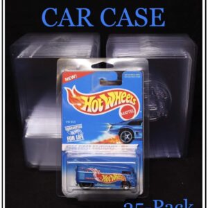 Protech SSCARS-2 Storage/Display Space Saver Car Case for Carded Hot Wheels, 4.25" W x 6.5" H x 1.25" D, 25-Pack