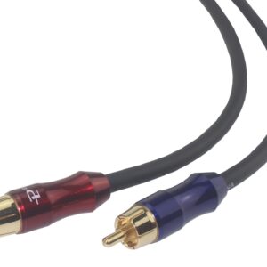 VKheroKV [Wv-rcato2/rcakite-05] RCA Stereo Plug Male to Dual RCA Stereo Plug Male 1 Input 2 Output Stereo Audio Splitter Cable/Gold Plated Plug / 4n OFC Pure Copper Wire (1.5FT(50CM))