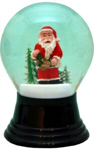 alexander taron importer pr1502 perzy snowglobe-medium santa-5" h w x 3" d, green