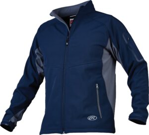 rawlings adult thermal jacket, small, navy