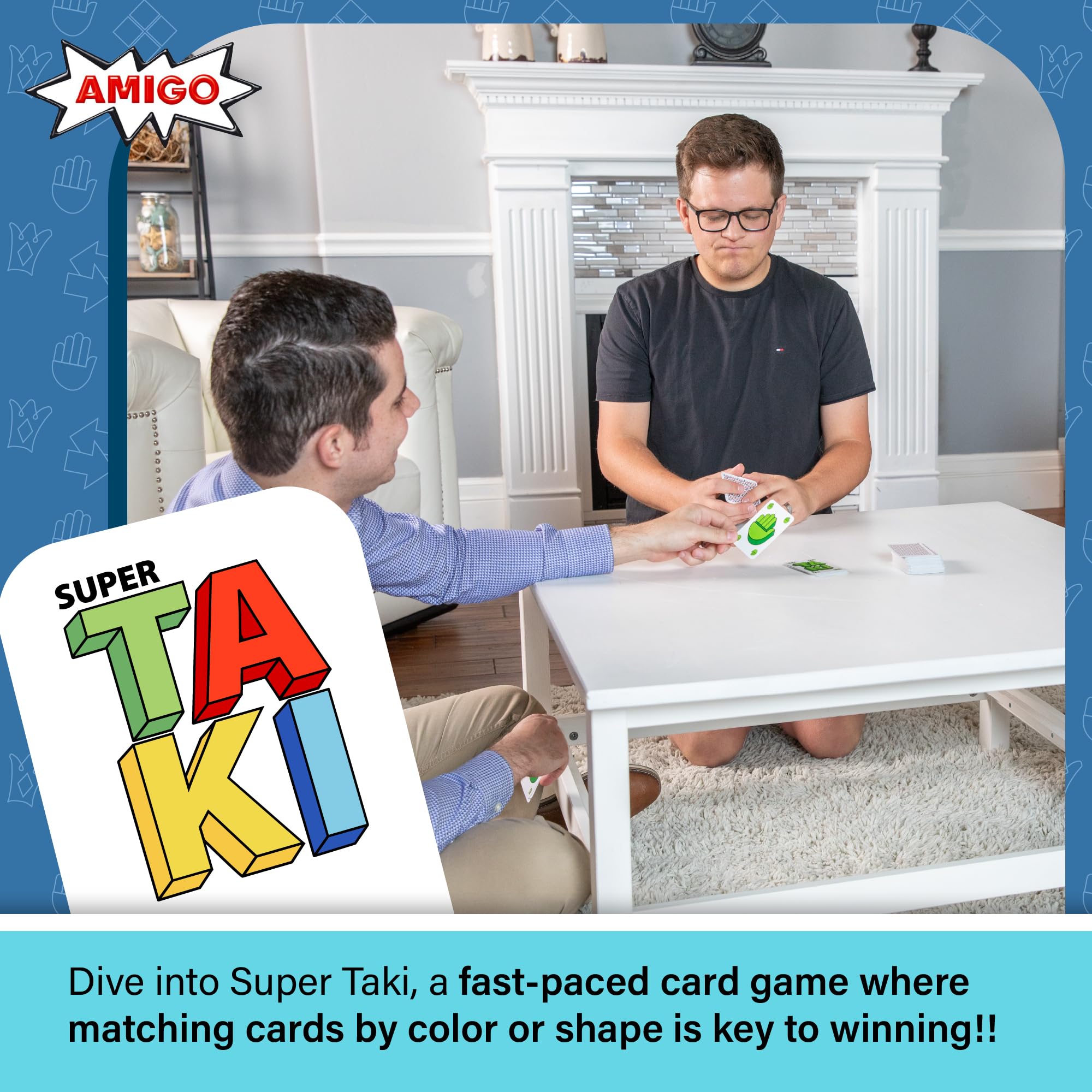 Amigo Games Super Taki Classic Playing Cards Game – Match Your Cards to the Color or Shape in the Discard Pile – Perfect for Family Game Night – For Kids & Adults ages 6 & Older