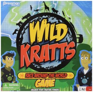 pressman wild kratts race around the world board game multicolor, 5"