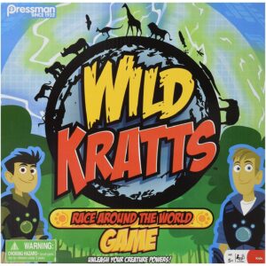 Pressman Wild Kratts Race Around the World Board Game Multicolor, 5"