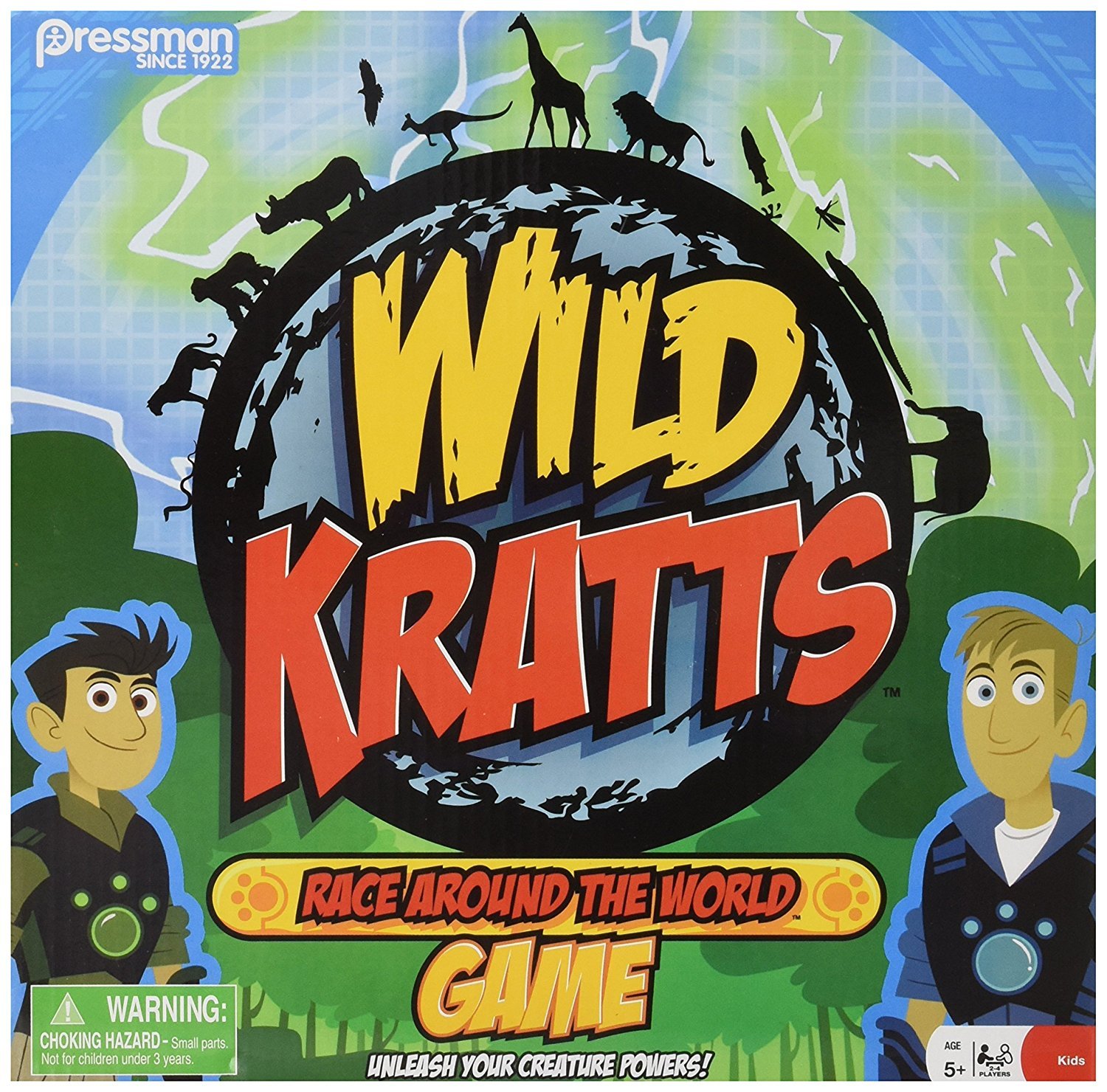 Pressman Wild Kratts Race Around the World Board Game Multicolor, 5"