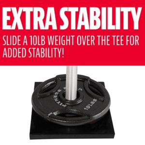 Franklin Sports Portable Batting Tee - Industrial Grade Adjustable Baseball and Softball Hitting Tee - Weighted Base For Stability - Portable Tee For Practice Anywhere