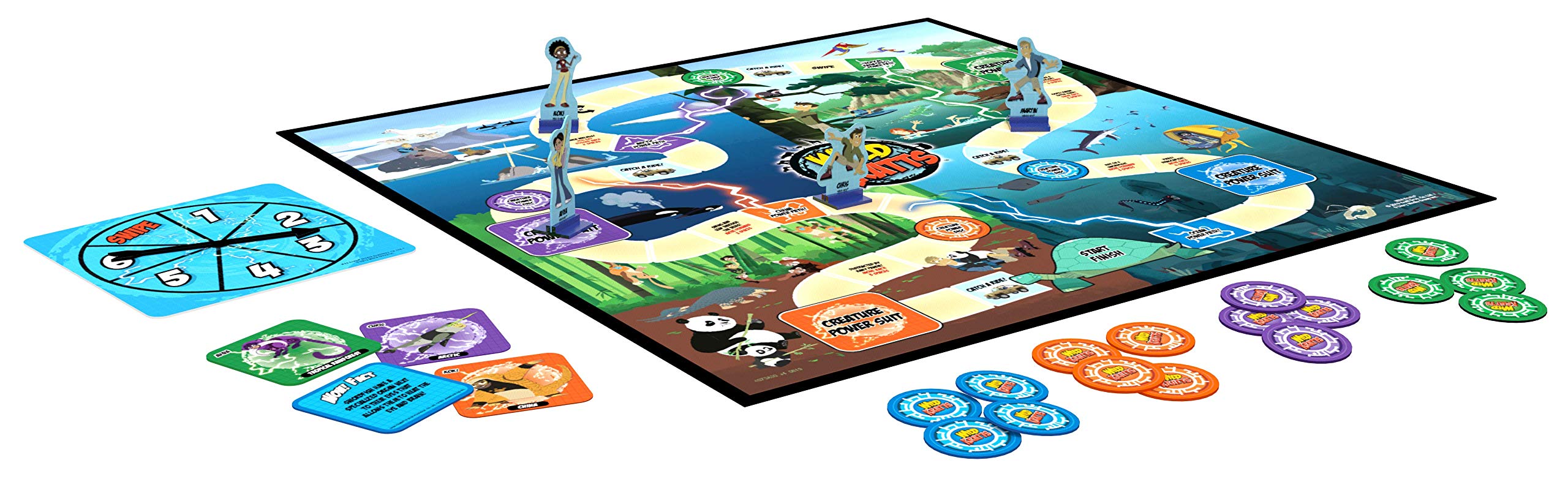 Pressman Wild Kratts Race Around the World Board Game Multicolor, 5"